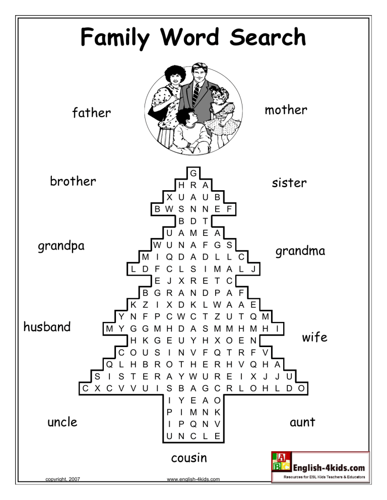 Family Word Search