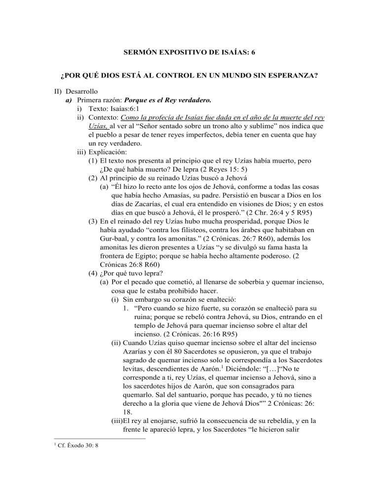 Sermón Expositivo de Isaías