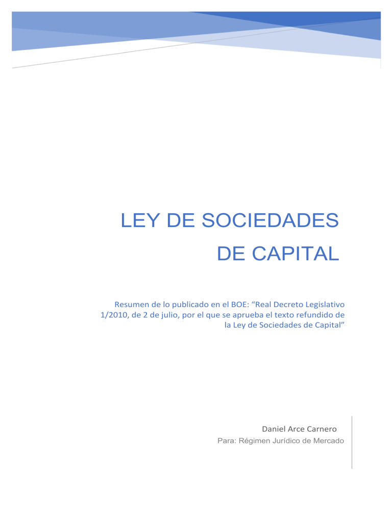 Ley de Sociedades de Capital
