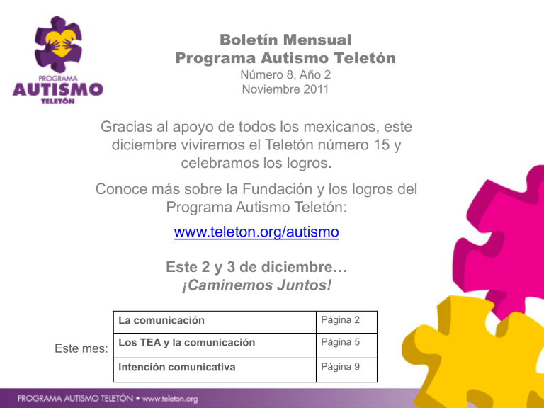 comunicación autismo teleton