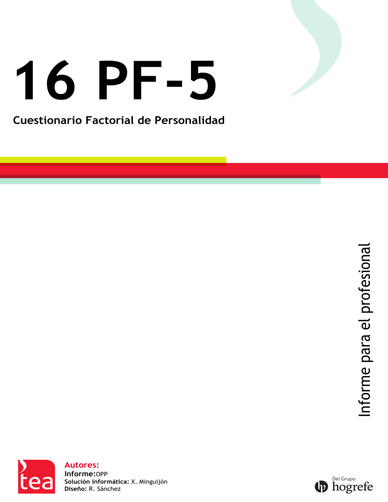 Informe 16pf-5 Caso Ilustrativo