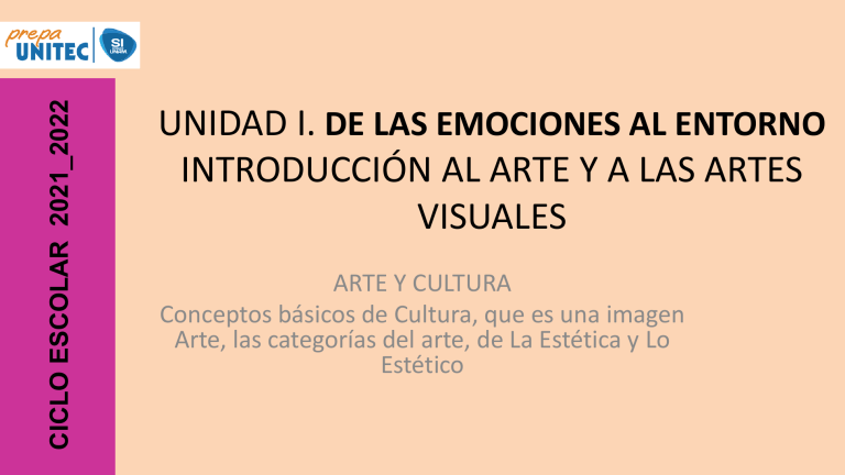 UNIDAD I 1.1 IntroDucción a las Artes Visuales Conceptos básicos de ...