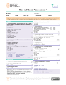 Mini Nutritional Assessment (MNA) Formulario de Evaluación