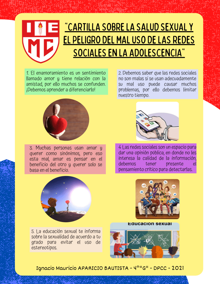 Cartilla Sobre La Salud Sexual Y El Peligro Del Mal Uso De Las Redes