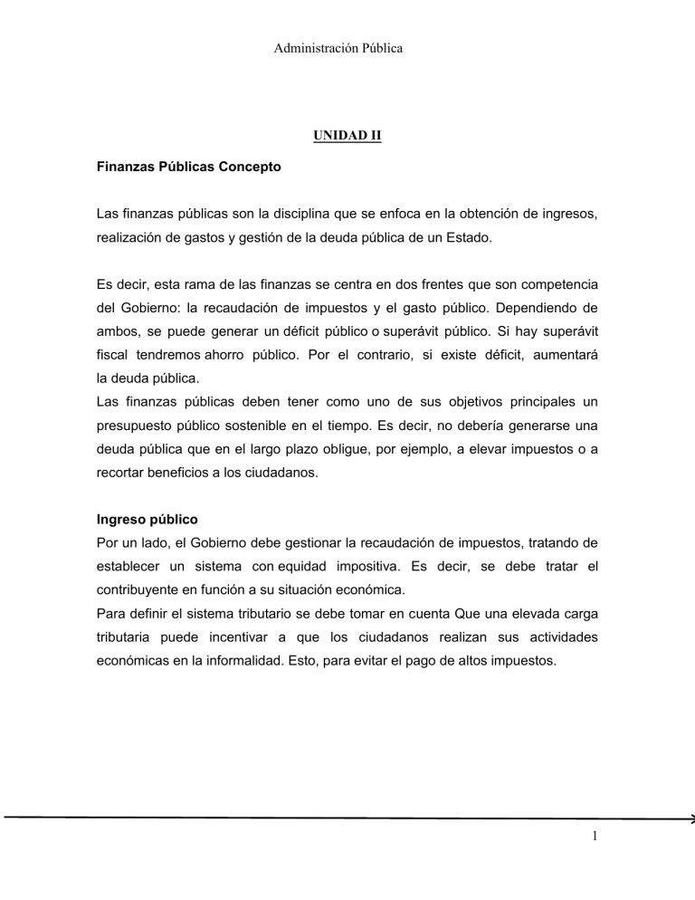 FINANZAS PUBLICAS