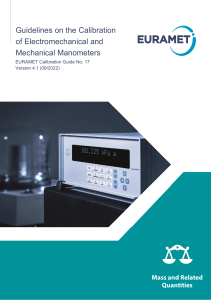 Manometer Calibration Guide: Electromechanical & Mechanical